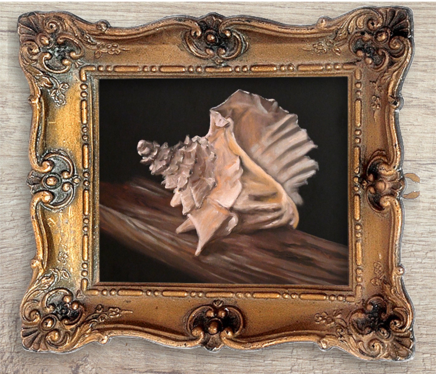 Dark Academia Inspired Seashell Art Print, Classical Shell Still Life ...