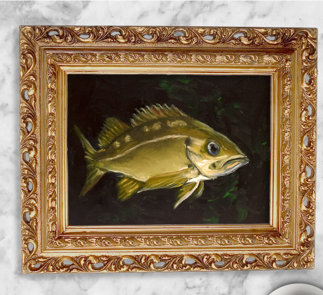 Saltwater Fish Art Print: Realistic Ocean Animal Painting, Coastal ...