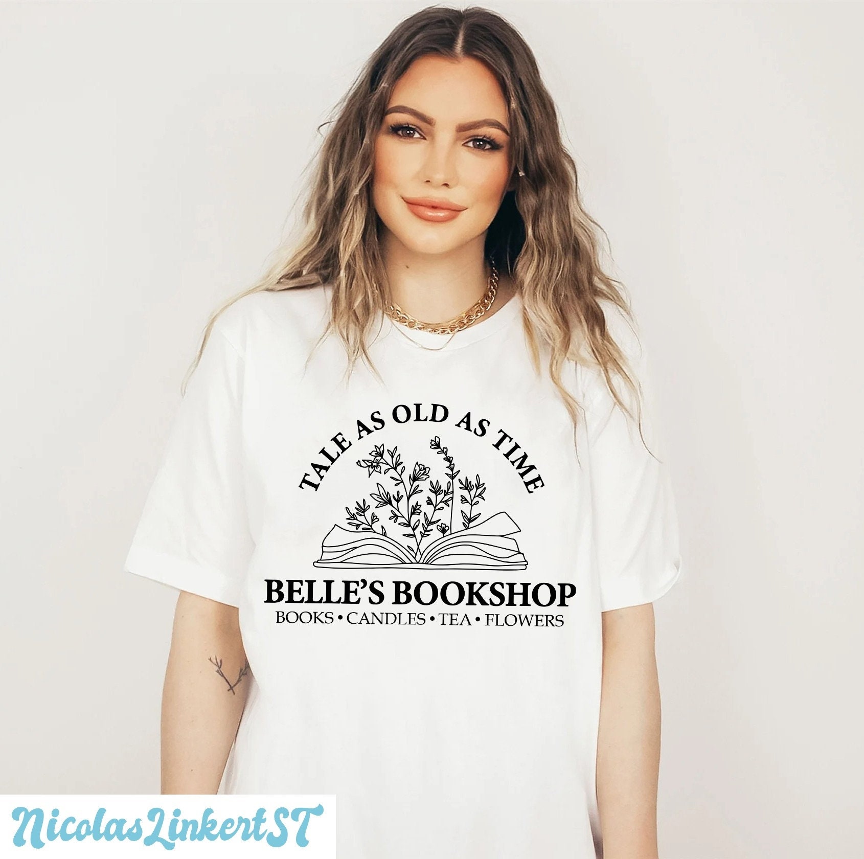 Tale as Old as Time Shirt Belle's Bookshop Belle - Etsy