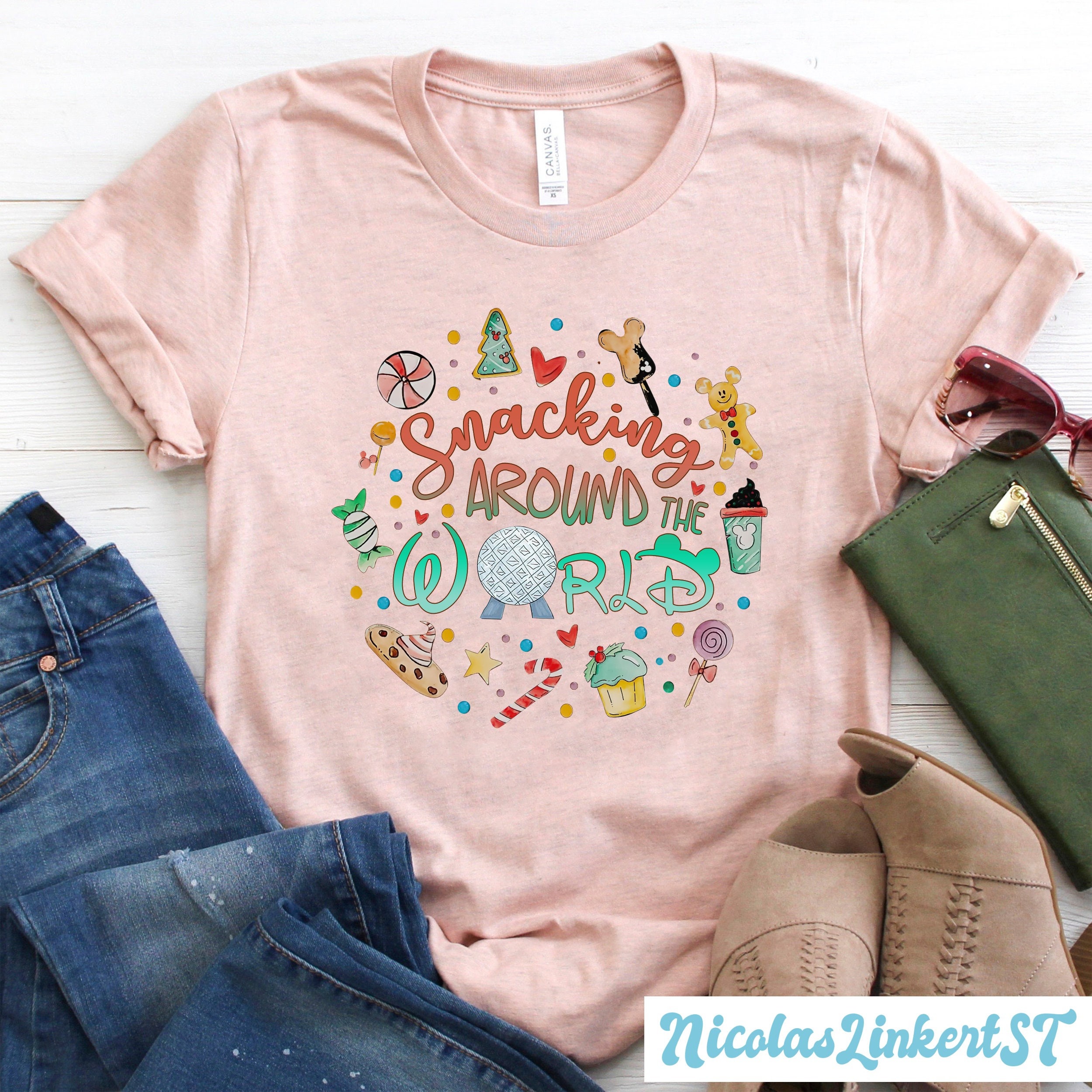 Snacking Around The World Shirt, Disney Christmas Snacks Shirt sold by ...