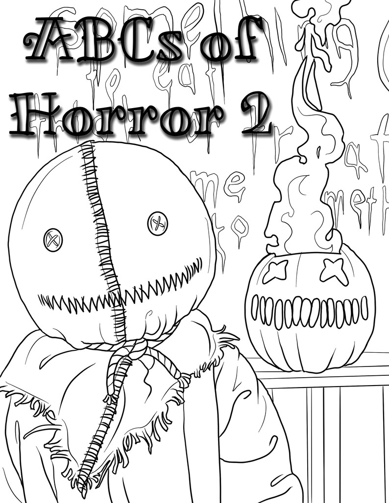 Abc's of Horror 2: Spooky Adult Coloring Book (digital Download) - Etsy