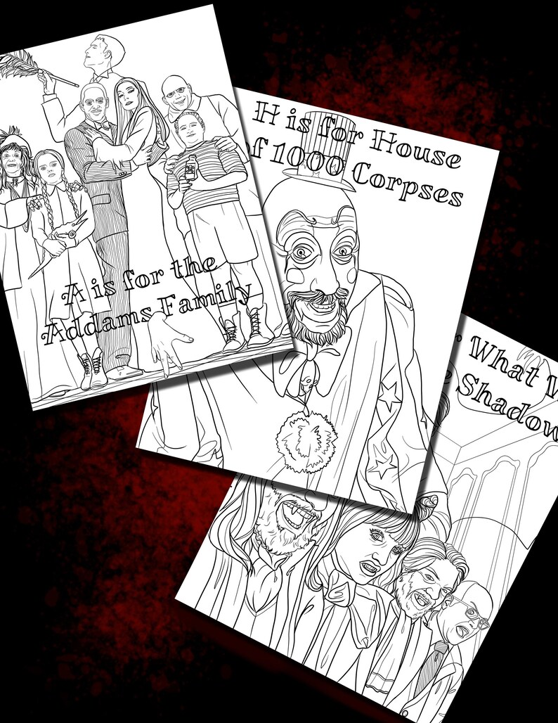 Abc's of Horror 2: Spooky Adult Coloring Book (digital Download) - Etsy