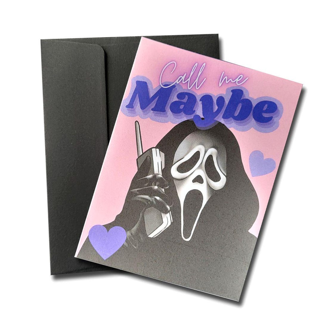 Blank Greeting Card - Spooky Card - Mini Art Print - Call Me Maybe ...