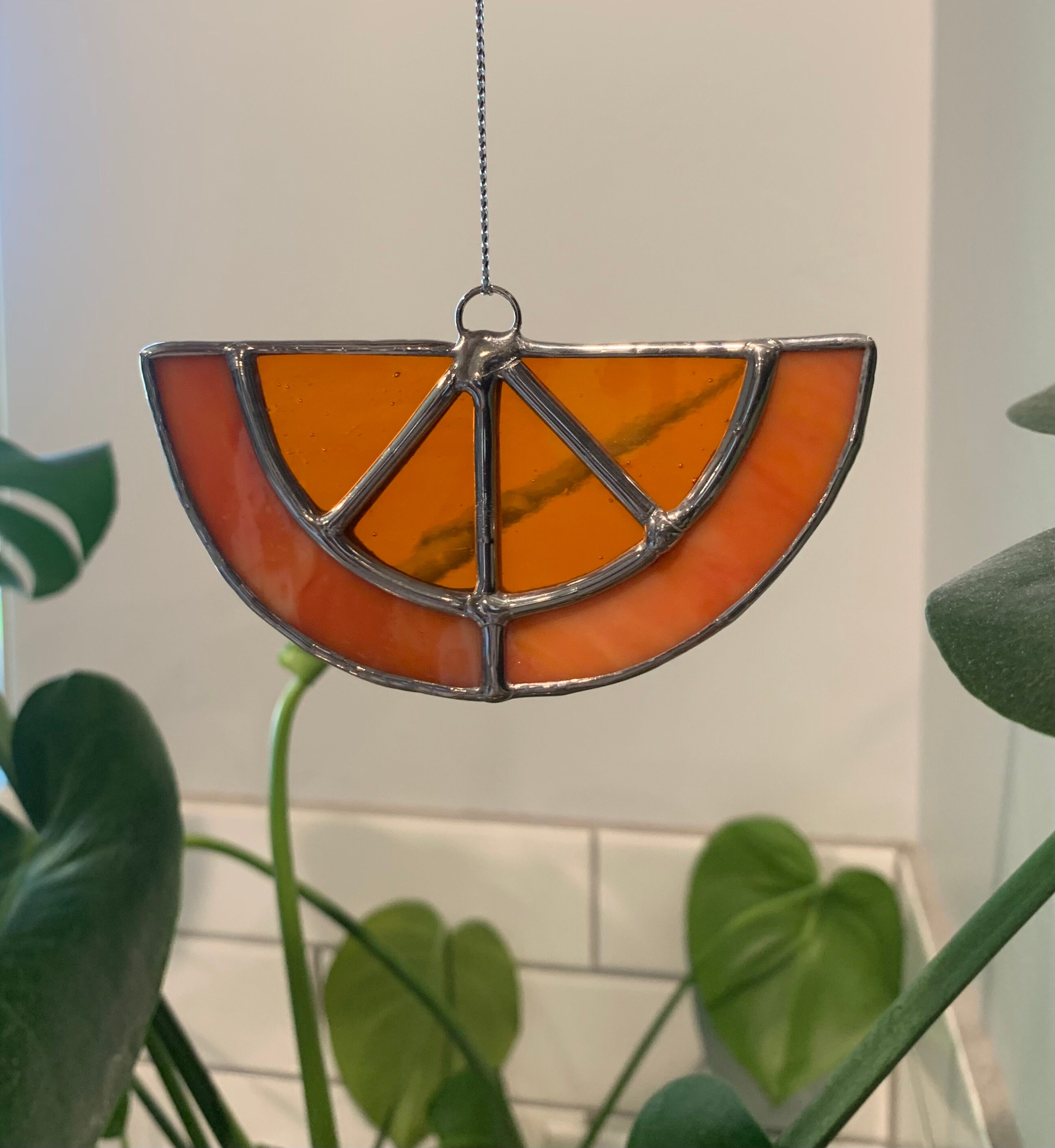 Orange Slice Stained Glass Suncatcher / Ornament - Etsy