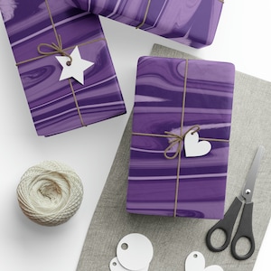 Purple Marble Designed Gift Wrap - Etsy
