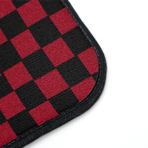 Red and Black Checkered 1pc Car Mat - Etsy
