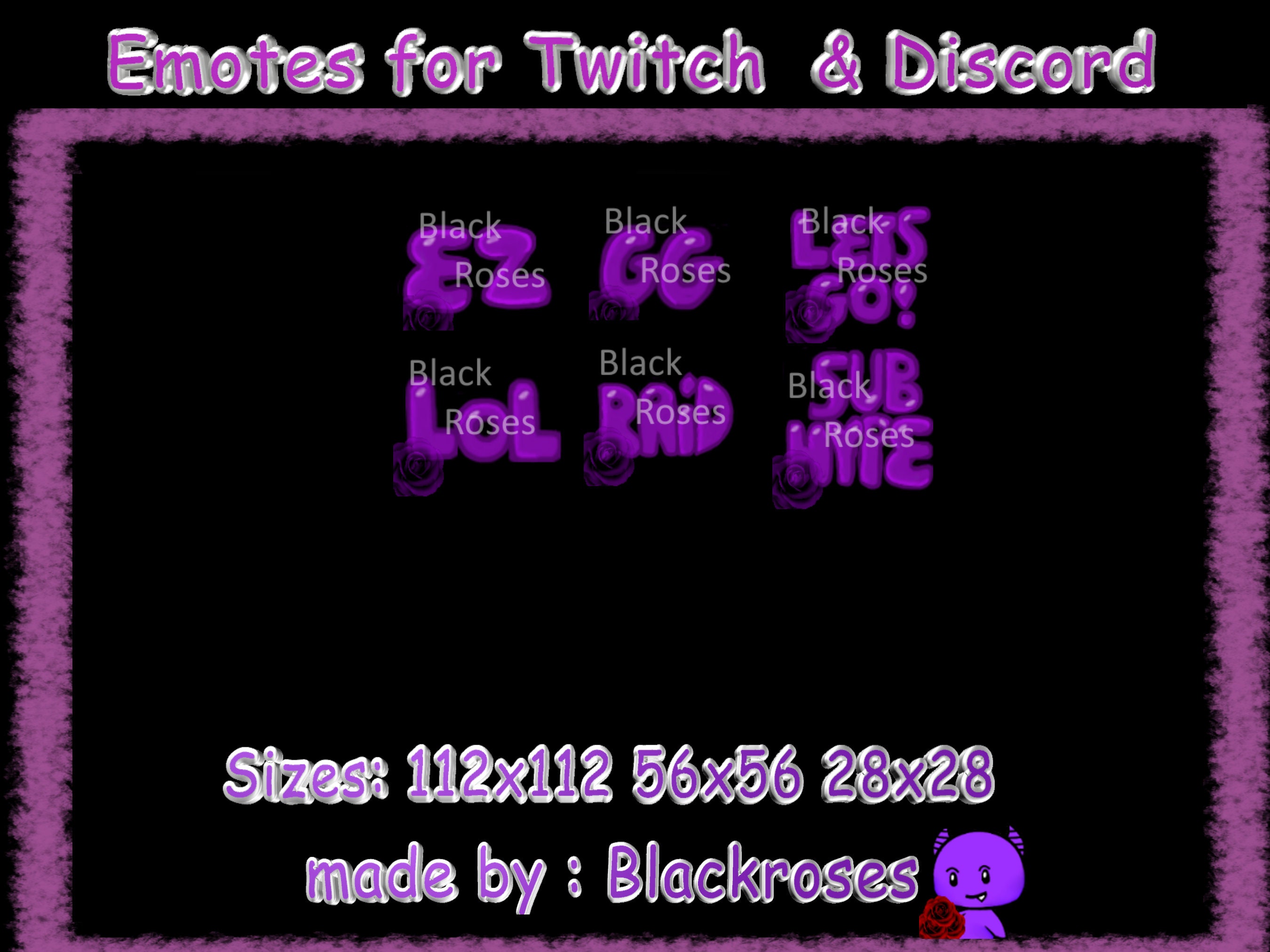 Yellow Twitch Emote Cute Green Red Orange Kawaii Glossy Pink Purple ...