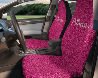 Pink Glitter Princess Front Car Seat Covers Etsy