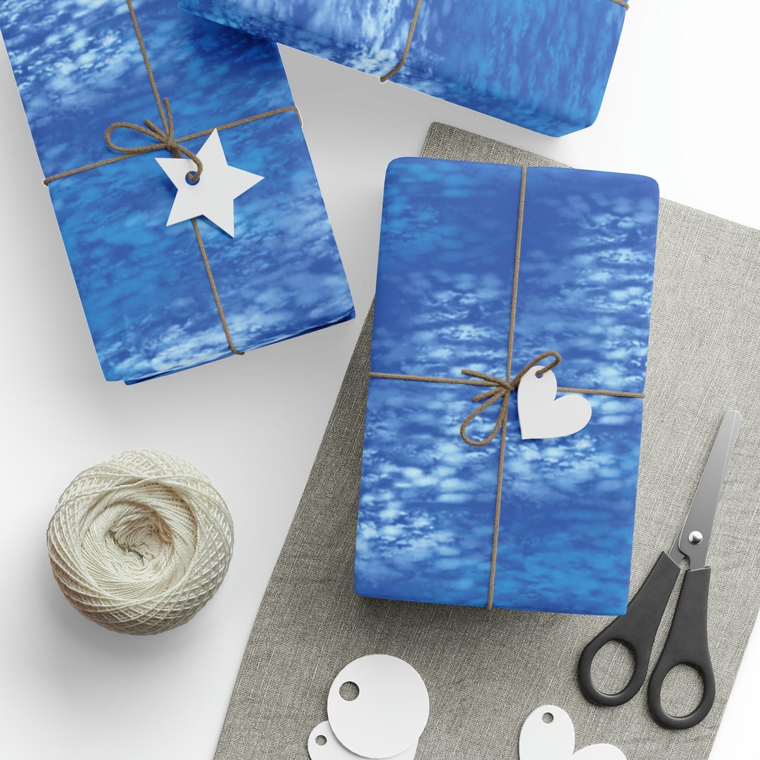 Blue Winter Sky Gift Wrapping Paper - Etsy
