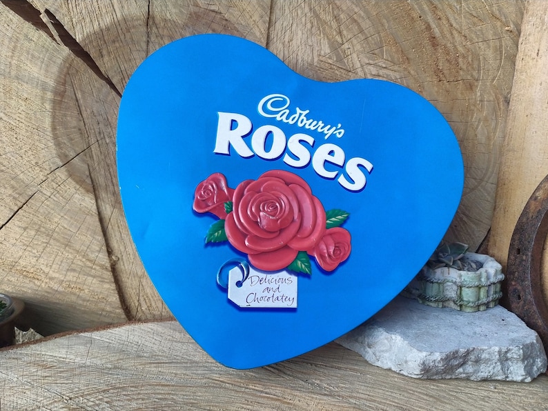 Vintage Cadbury's Roses Heart Shaped Tin - Etsy