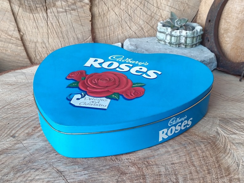 Vintage Cadbury's Roses Heart Shaped Tin - Etsy