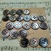 Vintage Set of Real Pearl Buttons, 22 Gray Mop 4 Holes 15-18 Mm Buttons ...