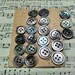 Vintage Set of Real Pearl Buttons, 22 Gray Mop 4 Holes 15-18 Mm Buttons ...