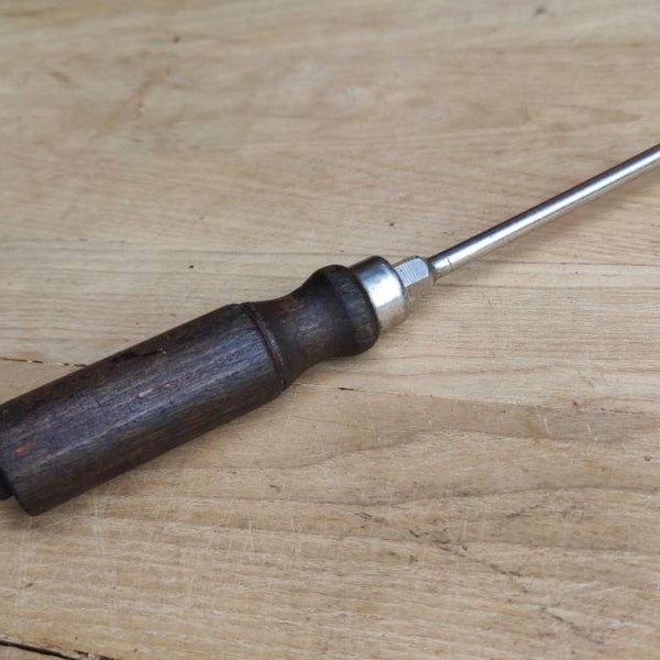 Vintage Wooden Handled Screwdriver - Etsy