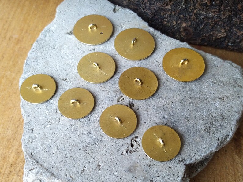 Vintage Greek Key Border Buttons, Set of 9 Gold Tone Metal Buttons - Etsy