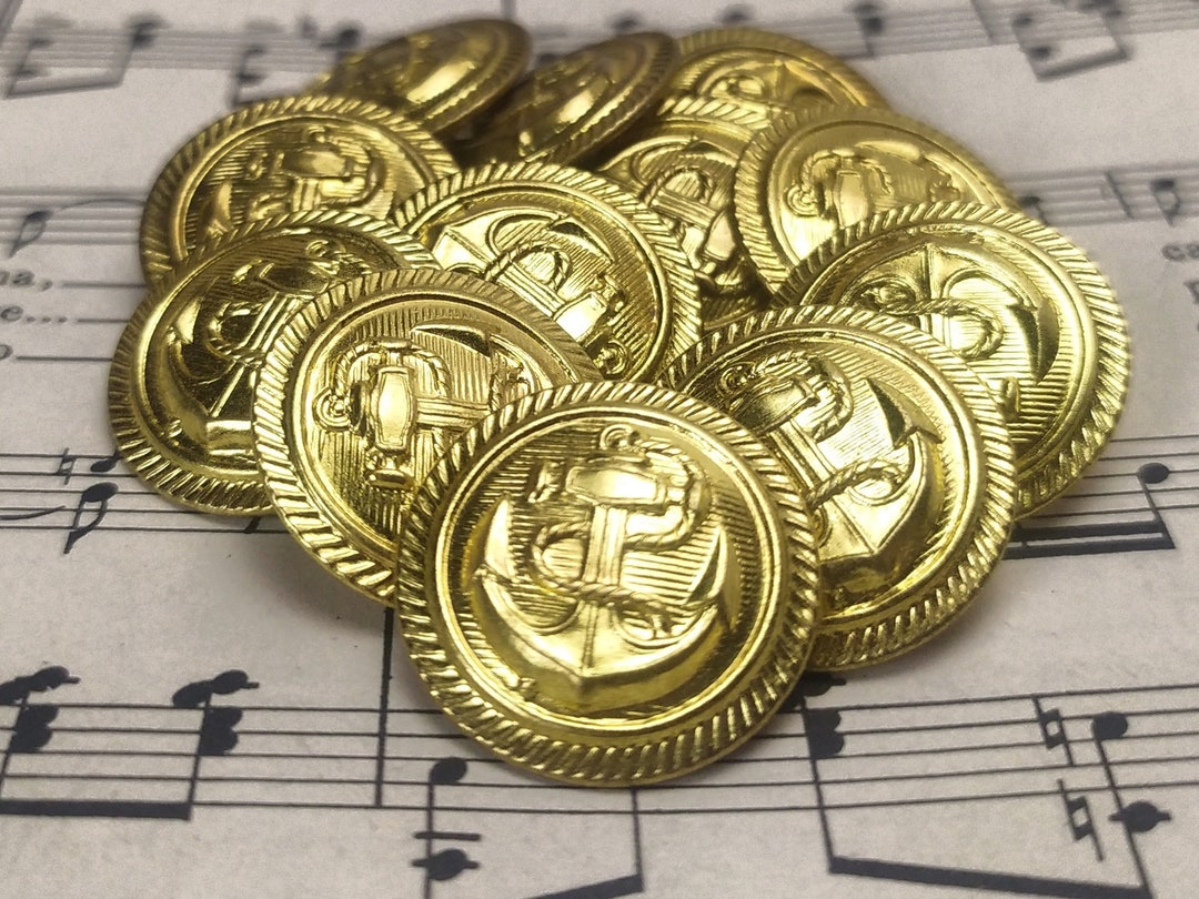 Vintage Navy Uniform Buttons, Set of 12 - Etsy