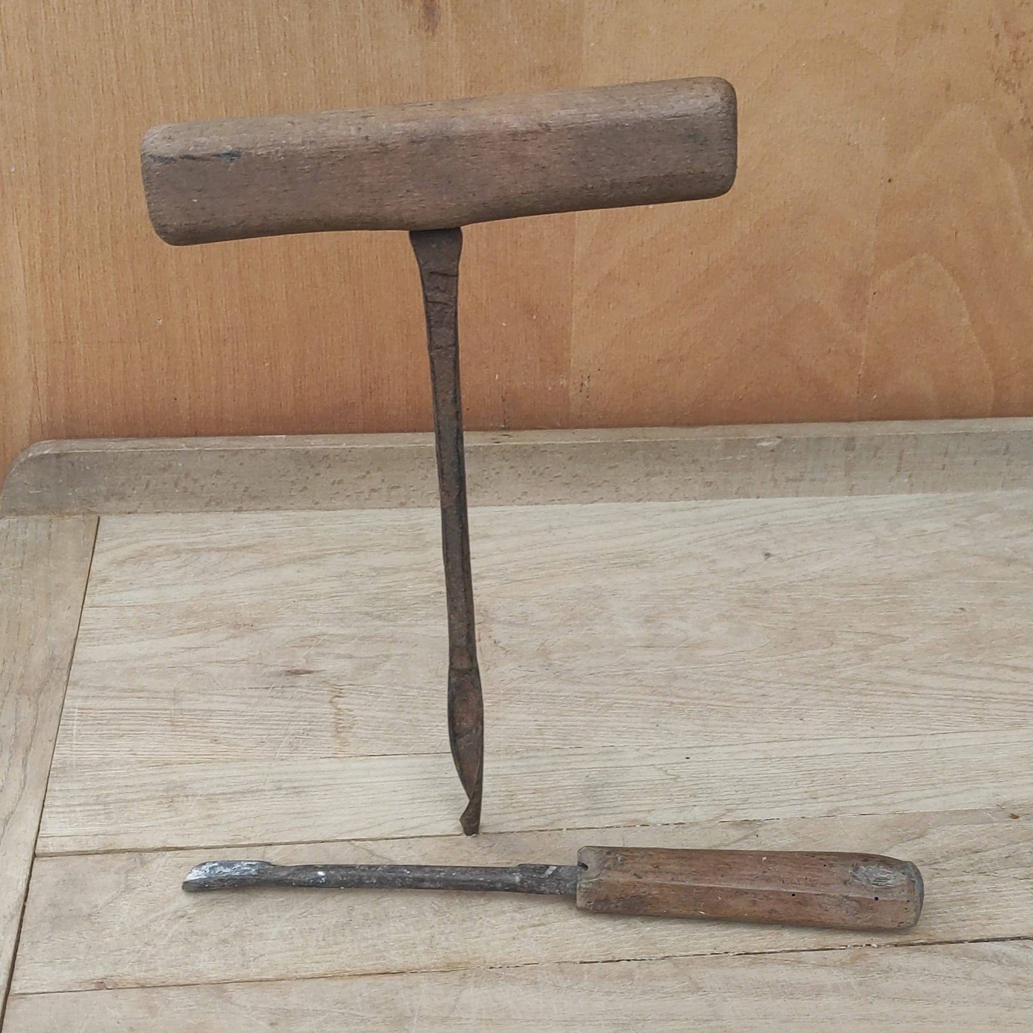 Vintage Primitive Wood Chisel and Hand Drill Rustic Wall - Etsy