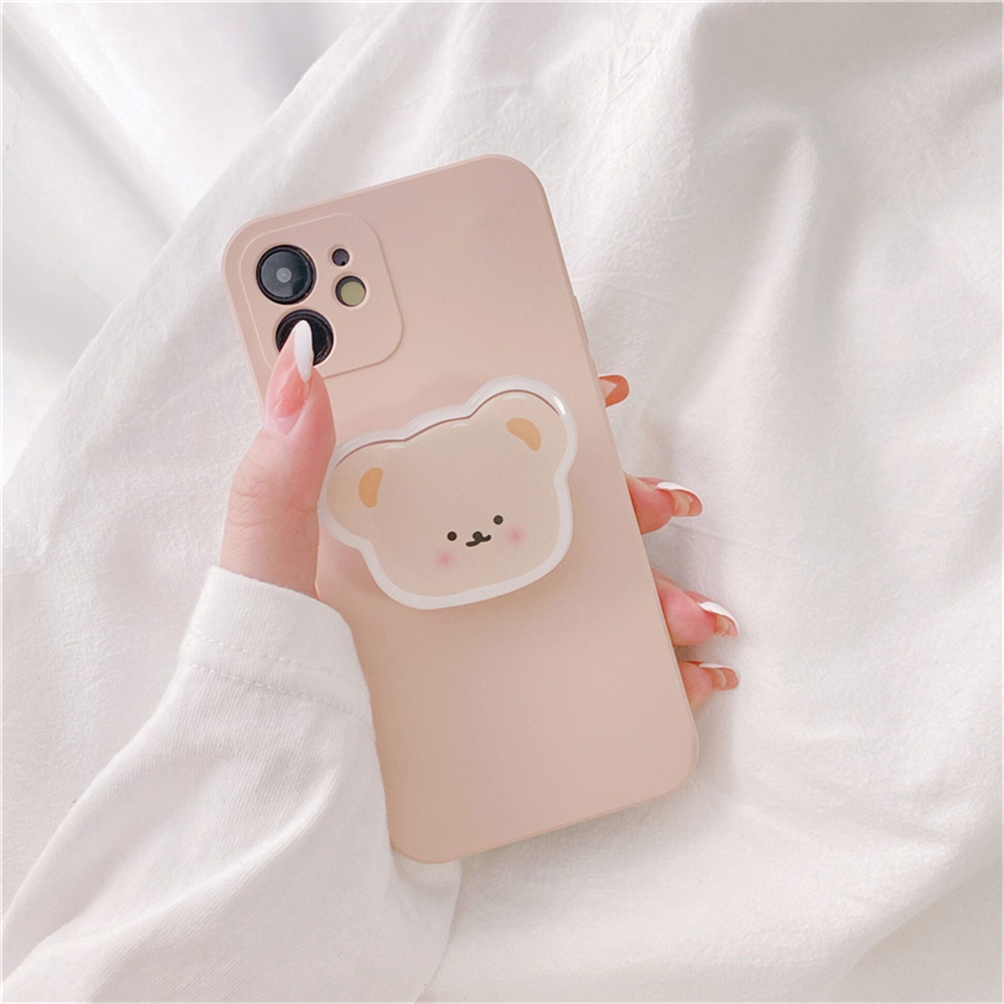 Beautiful Cute Bear PHONE CASES With Grip for iPhone 13, 7/8,7/8 ...