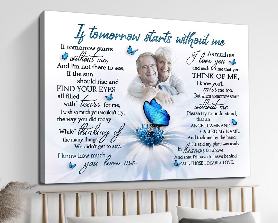 Personalized Photo Memorial Gift for Loss of Parents, If Tomorrow ...