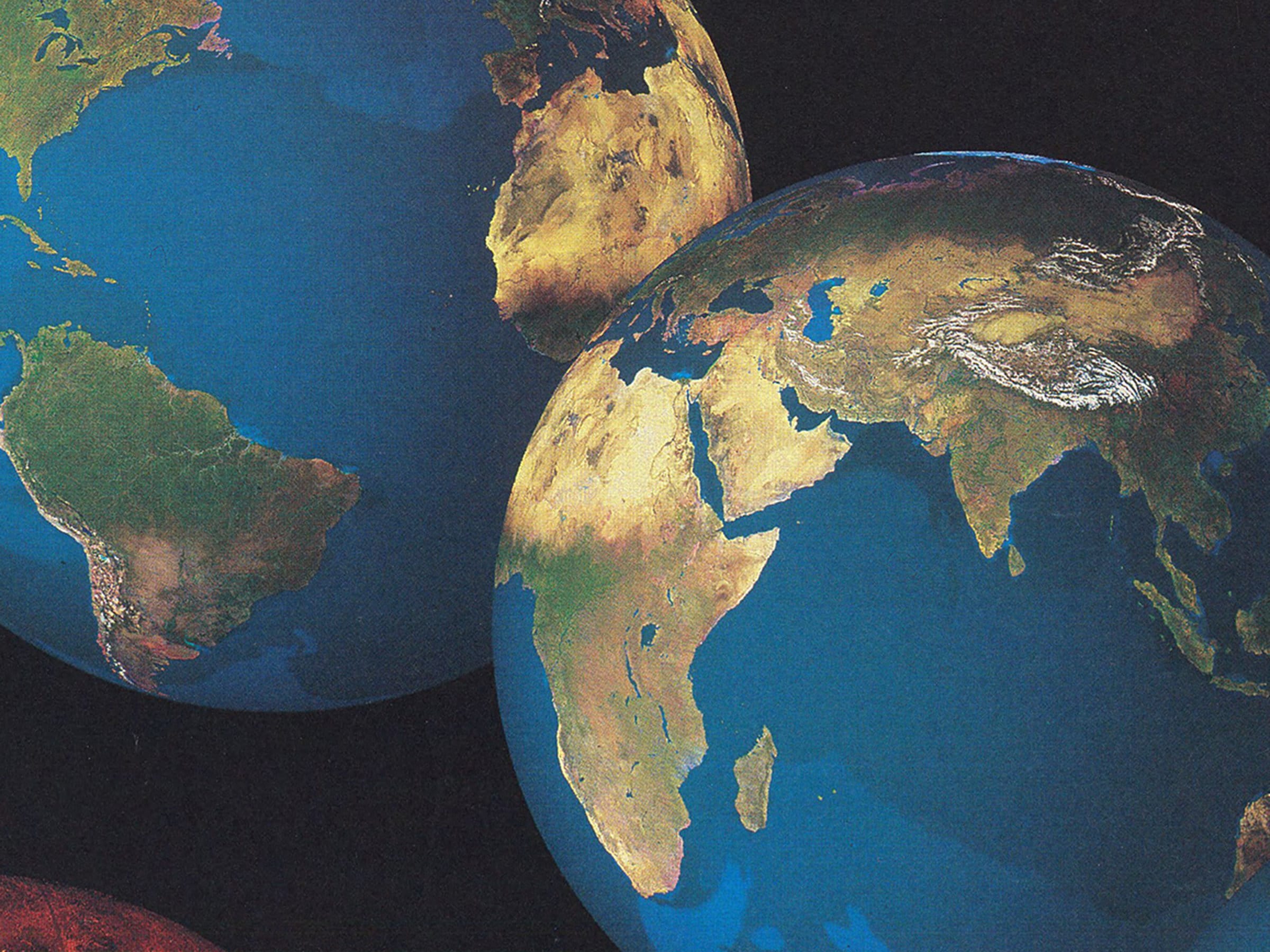 Vintage NASA Poster Circa 1994, Mapping the Solar System, Illustrated ...