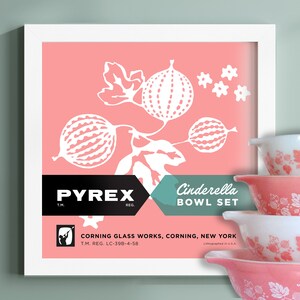 Vintage Pyrex Cinderella Box Poster Gooseberry, Original Pyrex Box ...