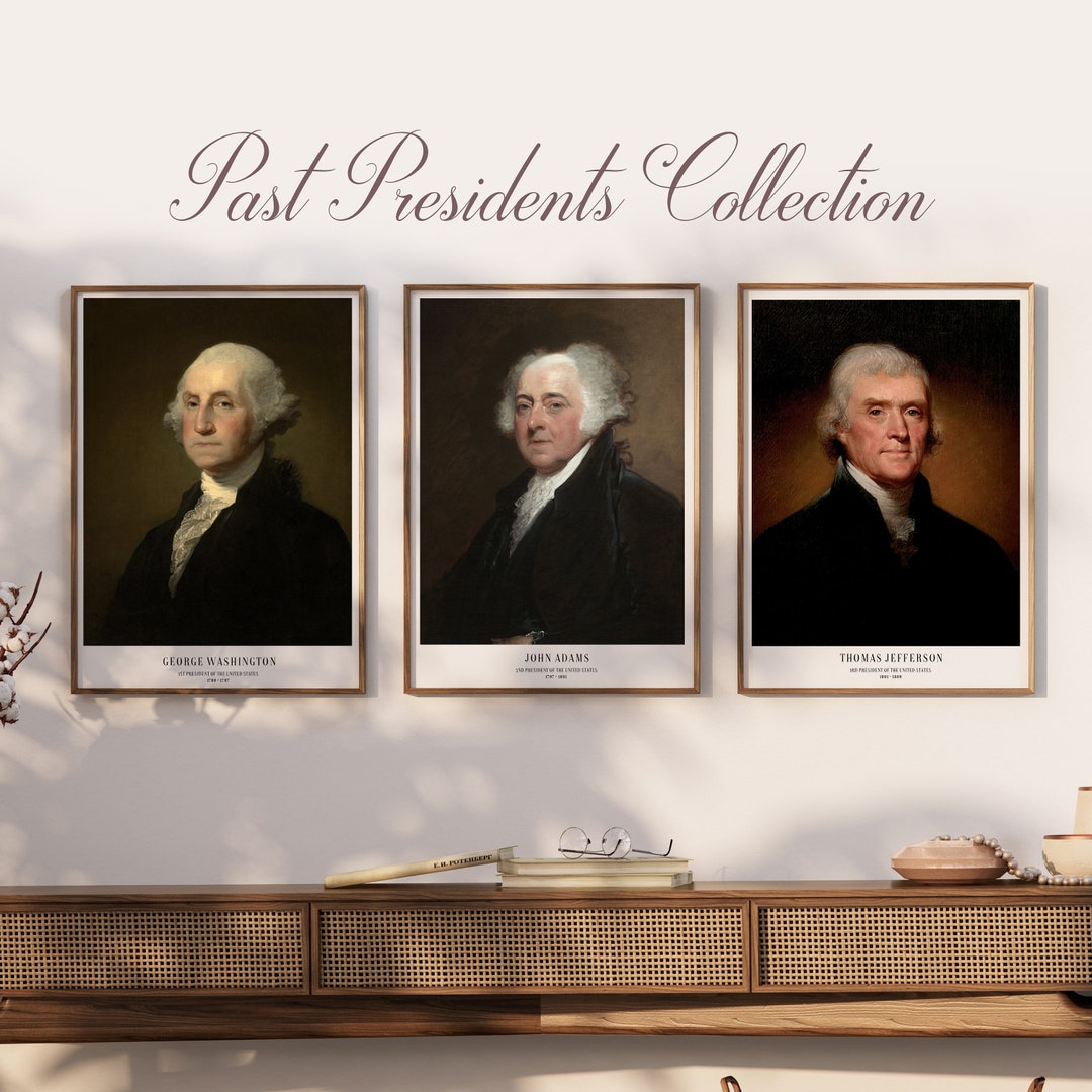 USA Presidents Posters, Set of 3 Including Washington, Adams and ...