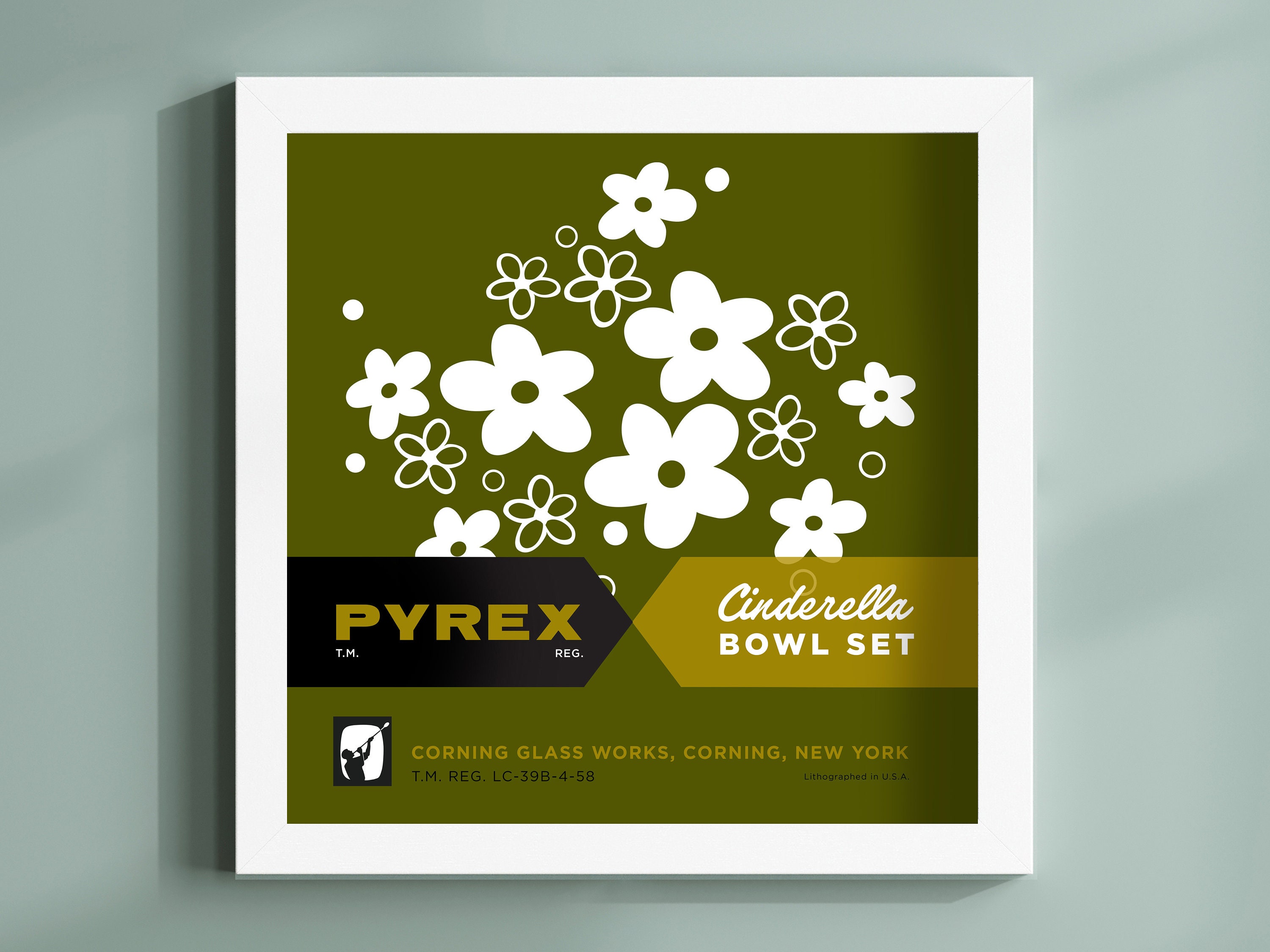 Vintage Pyrex Cinderella Box Poster Spring Blossom, Original Pyrex Box ...