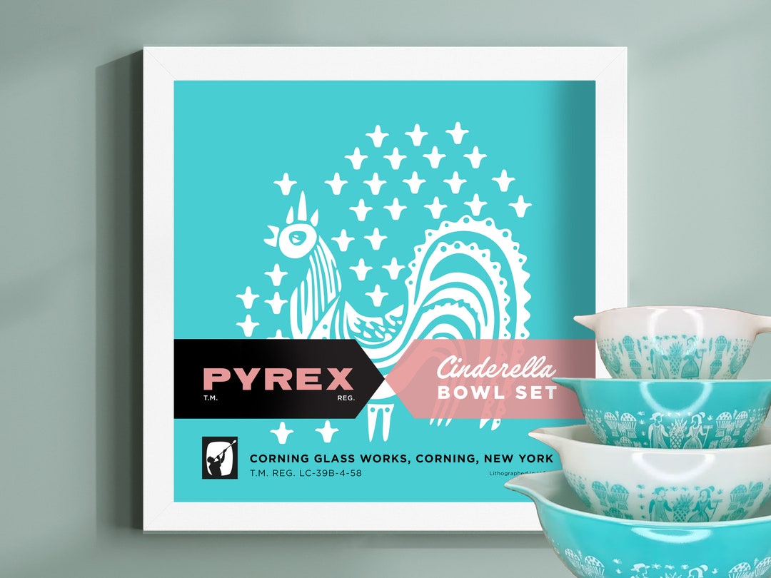 Vintage Pyrex Cinderella Box Poster Butterprint, Original Pyrex Box ...