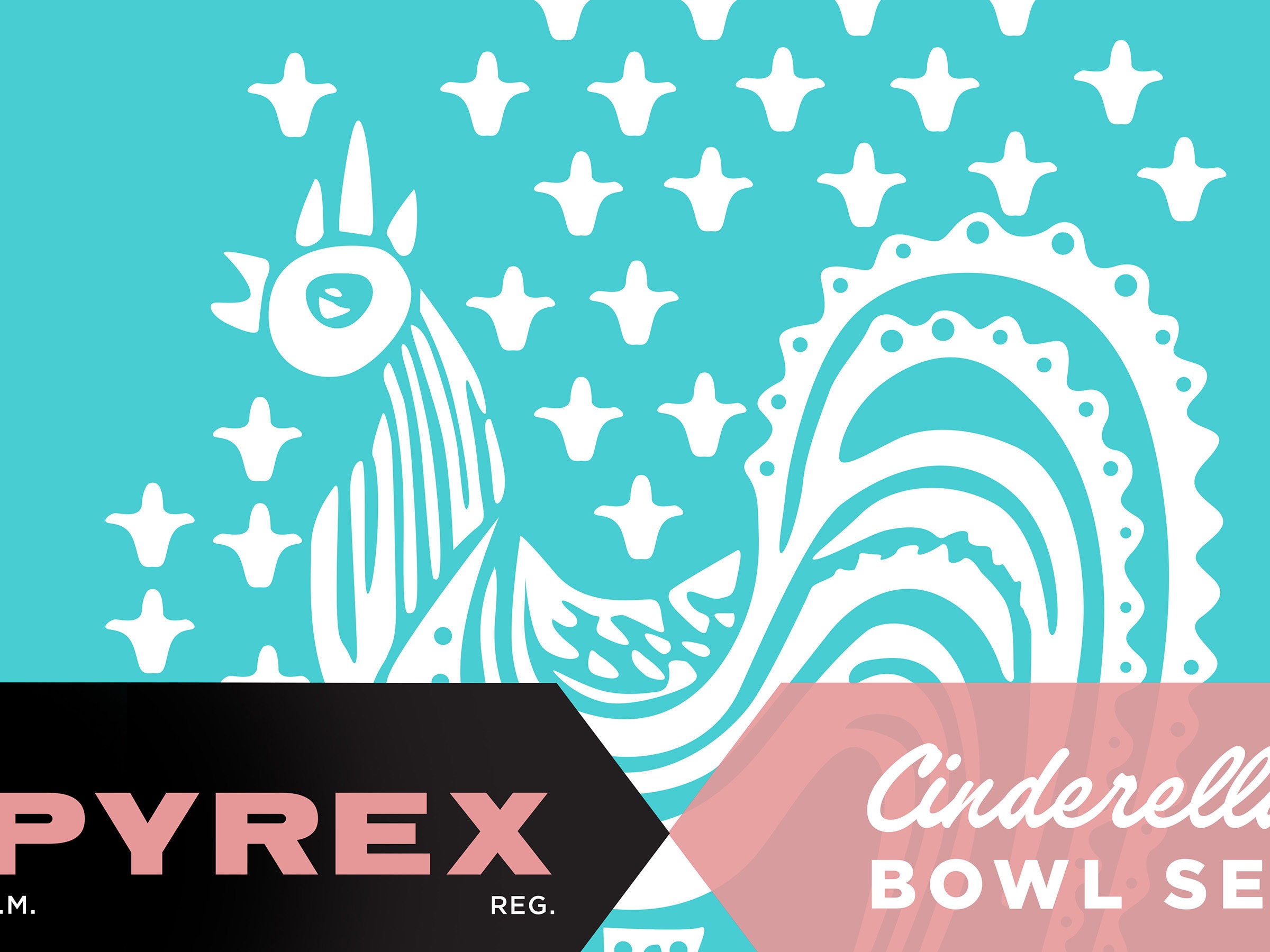 Vintage Pyrex Cinderella Box Posters, Original Pyrex Box Lithograph ...