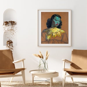 Tretchikoff Green Lady Print, Chinese Girl, Mid Century Modern Wall Art ...
