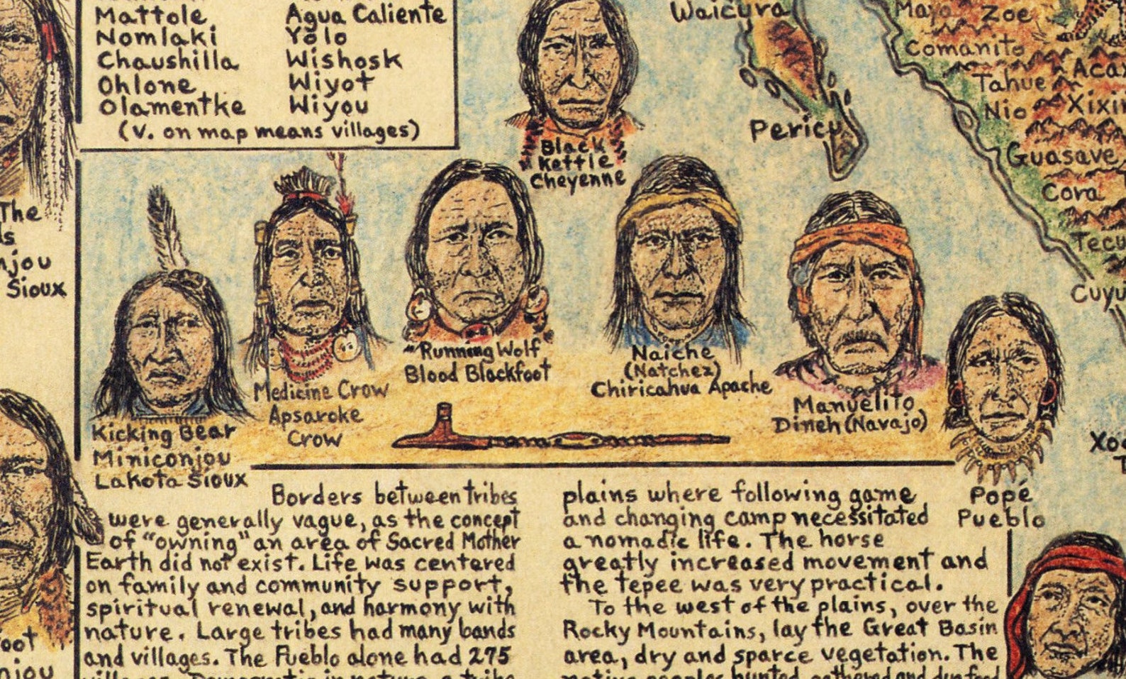 Vintage Native Tribes of North America, Central America and the ...