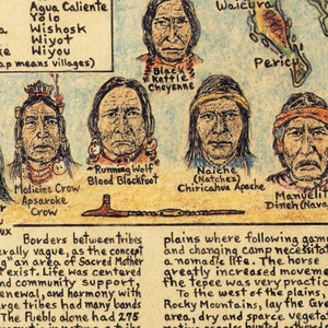Vintage Native Tribes of North America, Central America and the ...