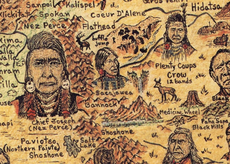 Vintage Native Tribes of North America, Central America and the ...