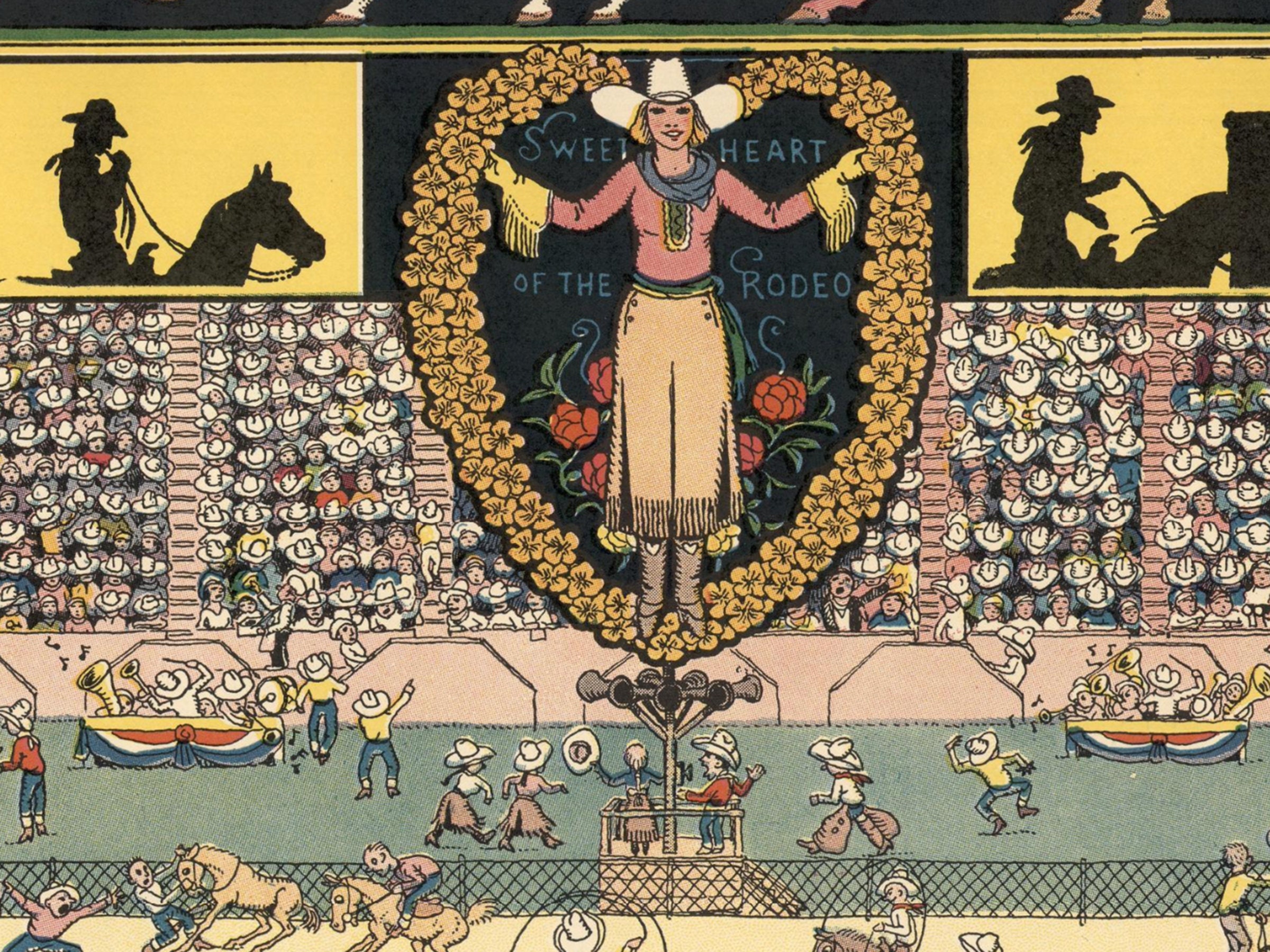 Vintage Evolution of the Cowboy, 1933 Rodeo Poster by Jo Mora ...