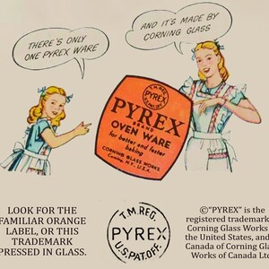 Vintage Pyrex Advertisting Poster, Pyrex Memoribilia, Pyrex Collection ...