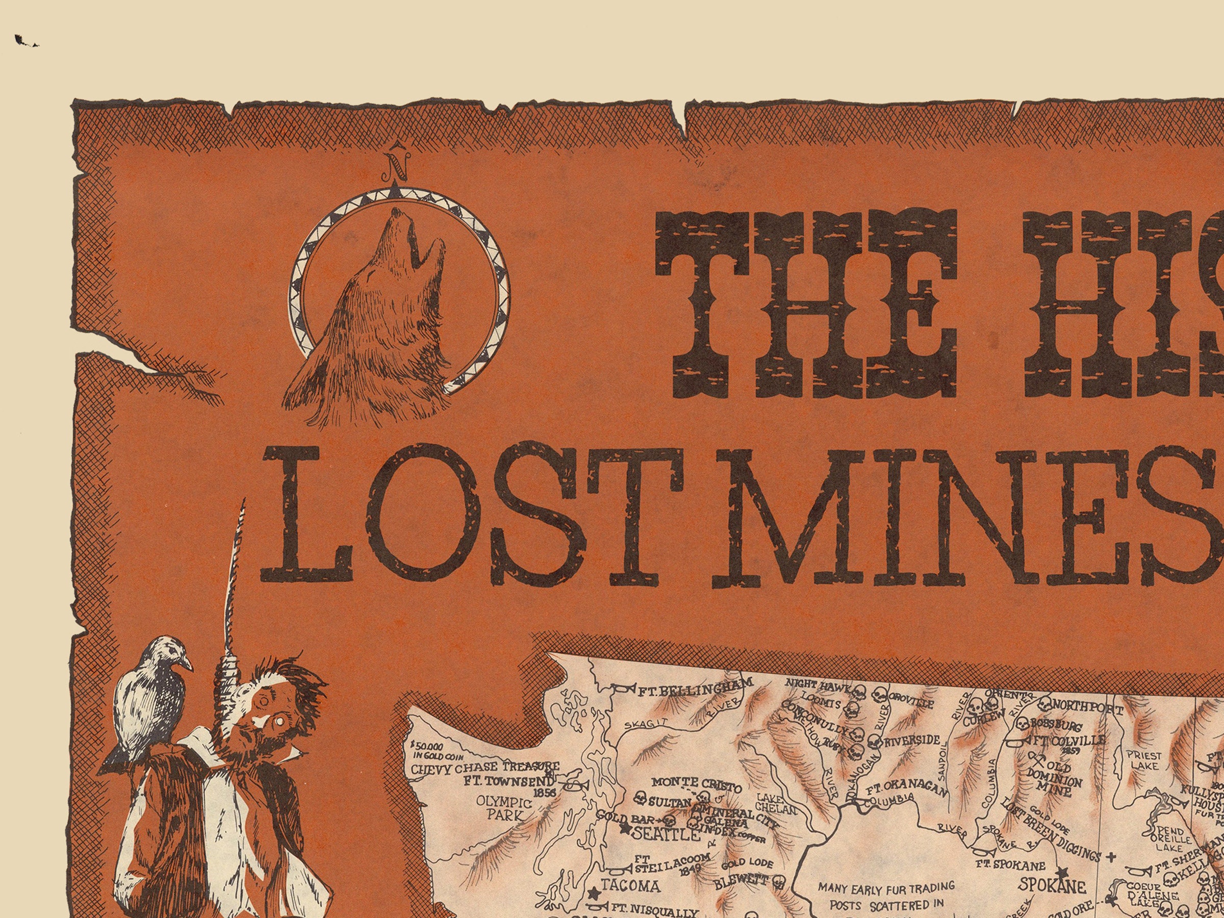 Vintage Historic West Poster, Lost Mines and Ghost Towns and Frontier ...