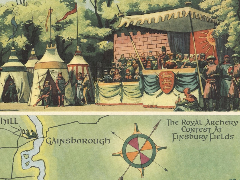 Vintage Robin Hood Poster, Tales of Sherwood Forest, Circa 1955 ...