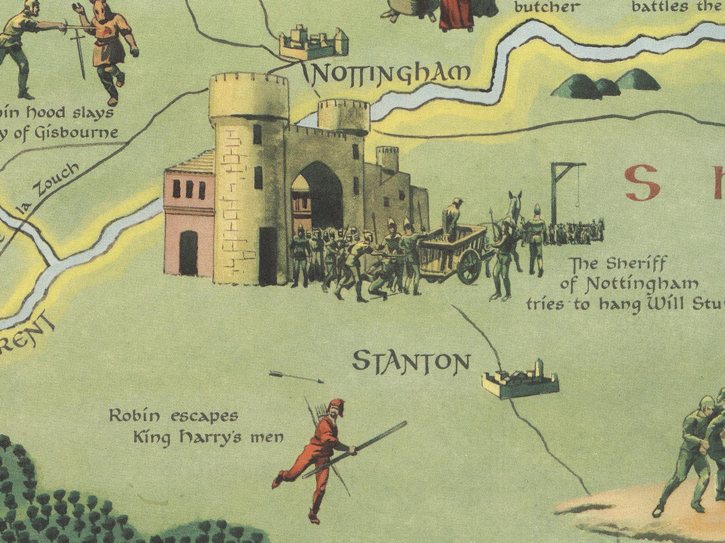 Vintage Robin Hood Poster, Tales of Sherwood Forest, Circa 1955 ...