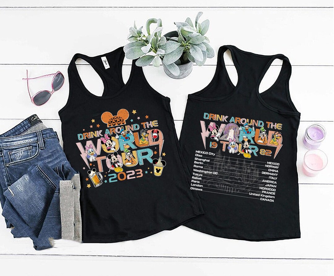 Epcot Tank Top Disney Epcot World Tour Shirt Retro Disney - Etsy