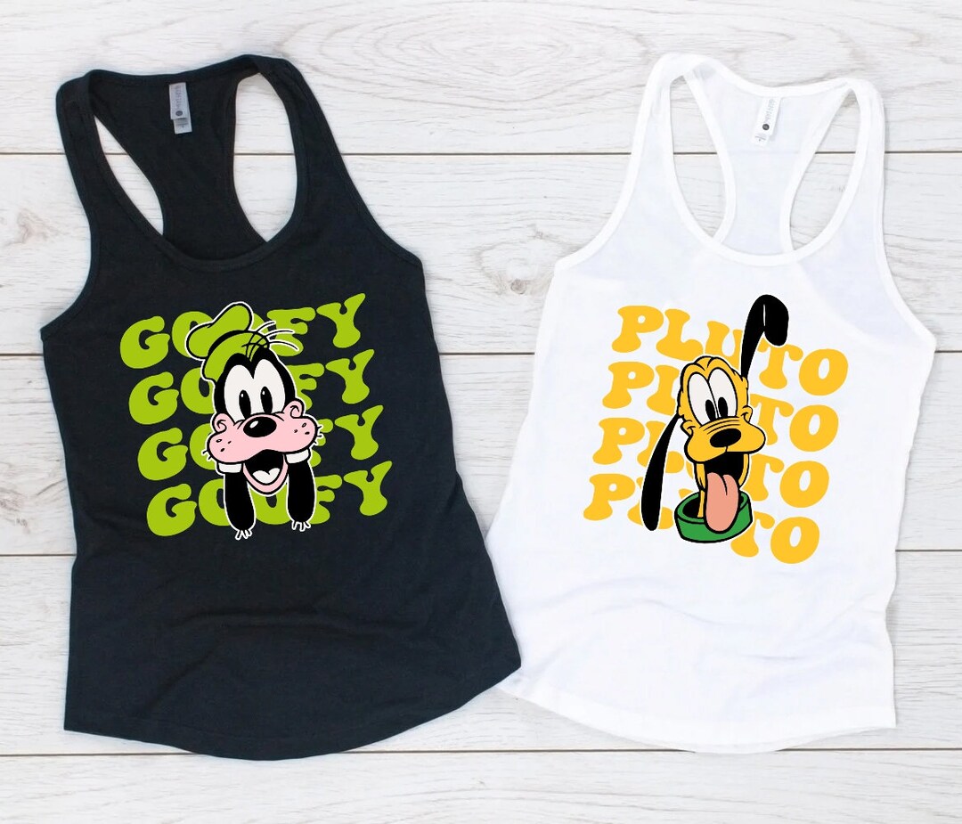 Disney Tank Top Pluto Tank Goofy Tank Disney Friends Tank - Etsy