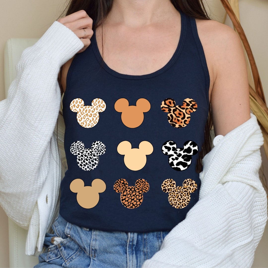 Leopard Mickey Tank Top Mickey Ears Tank Top Mickey Minnie - Etsy