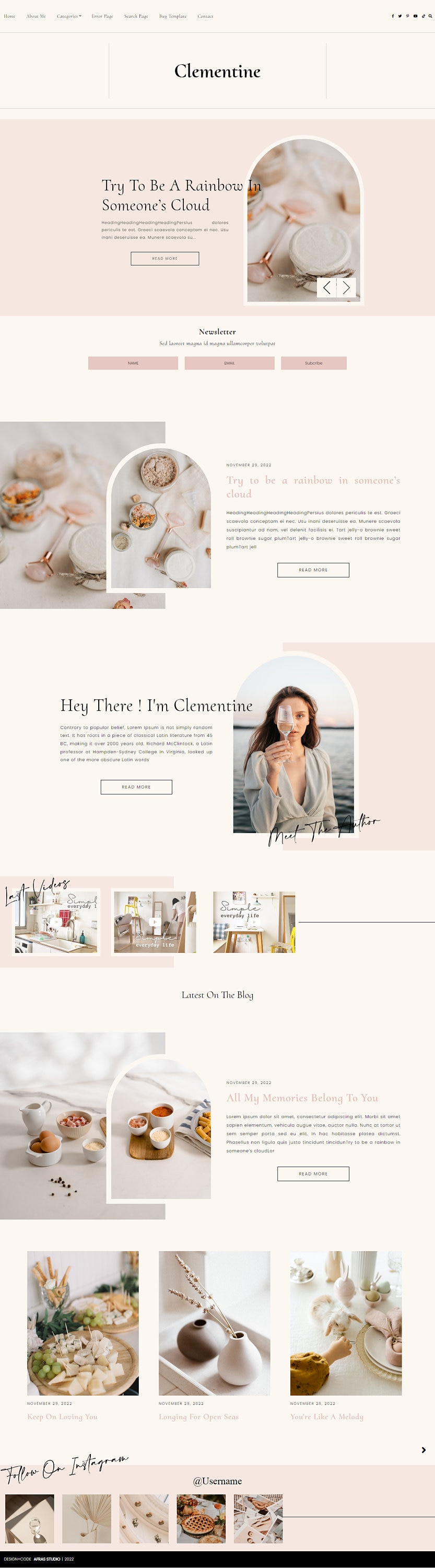 CLEMENTINE- Responsive Blogger Template,blogger Template,responsive ...