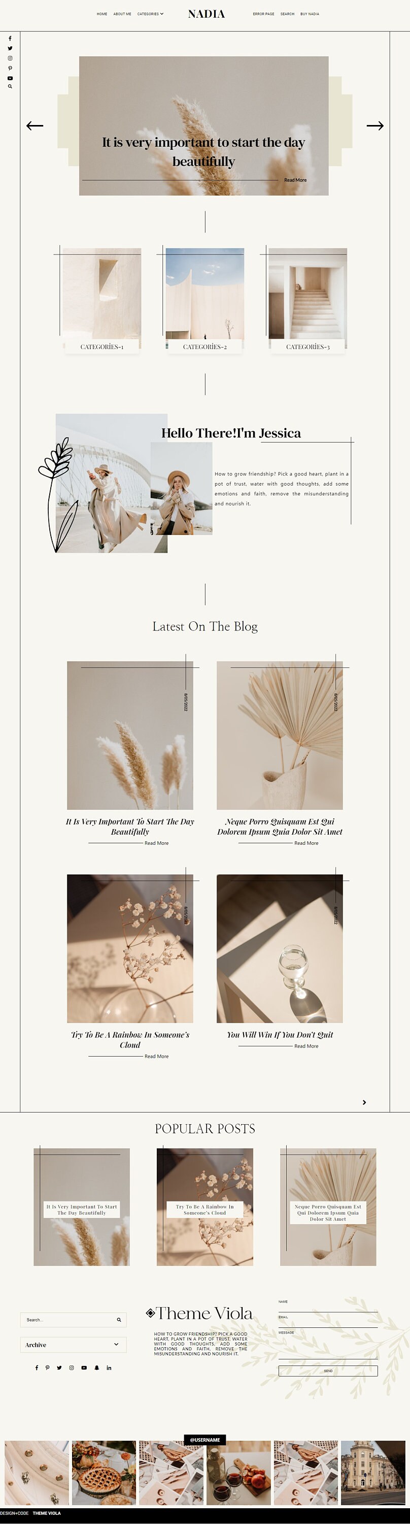 Nadia-responsive Blogger Template,blogger Template,responsive Template ...