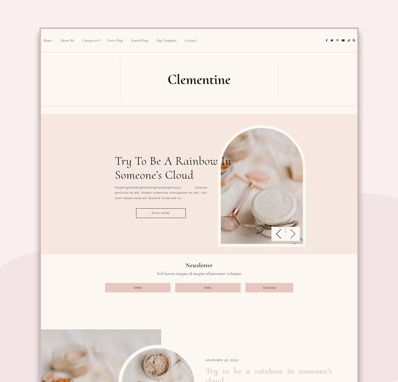 CLEMENTINE Responsive Blogger Template,blogger Template,responsive ...