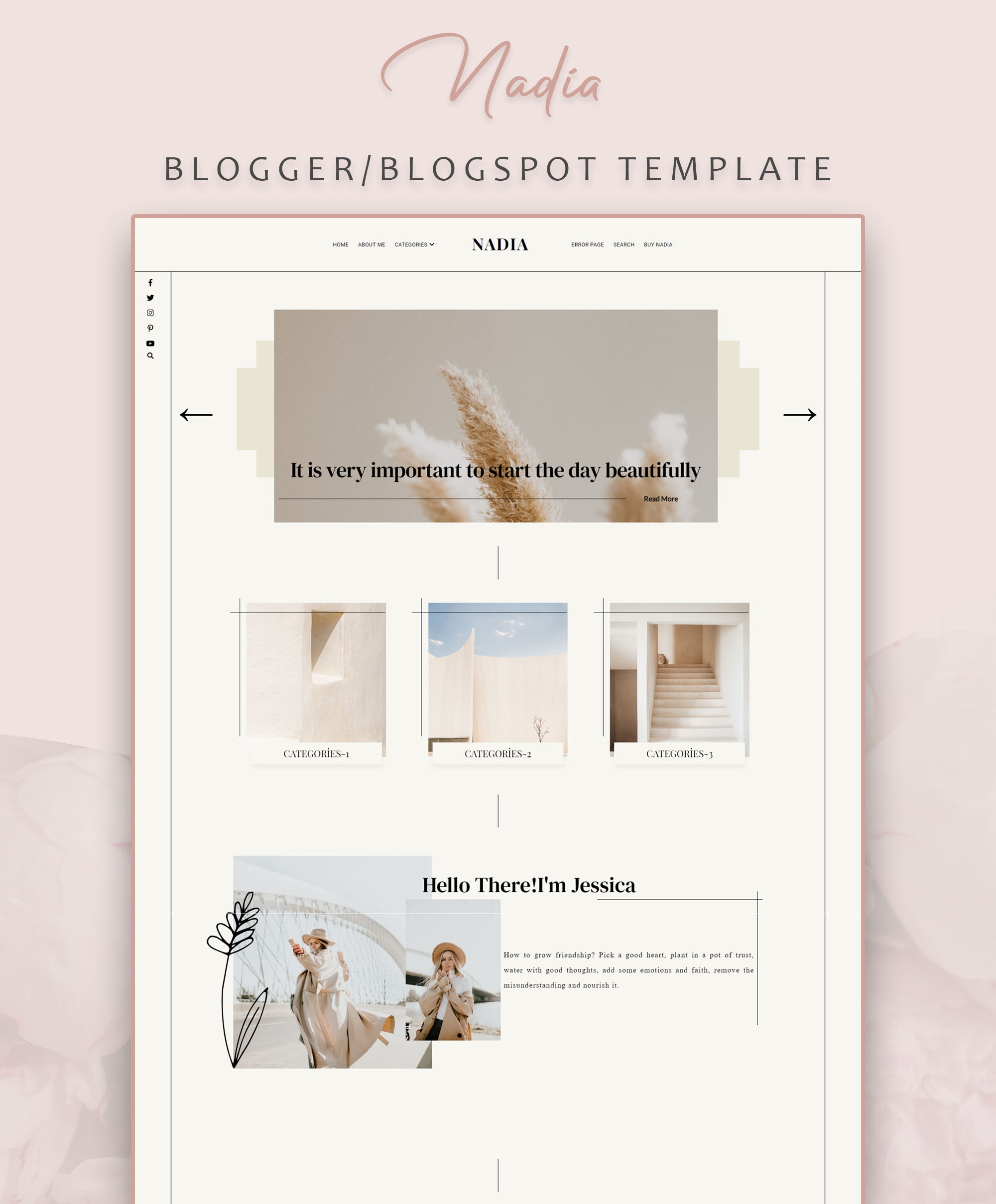 Nadia-responsive Blogger Template,blogger Template,responsive Template ...