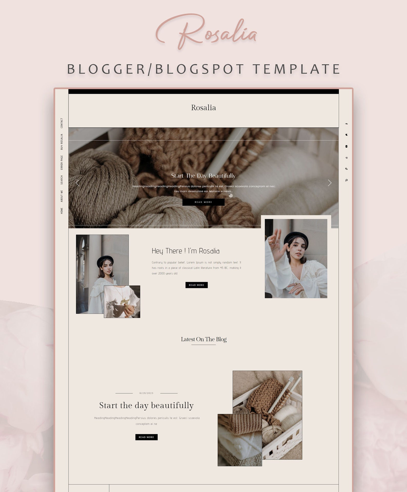 Rosalia • Responsive Blogger Template, Modern Premium Blogger Template ...