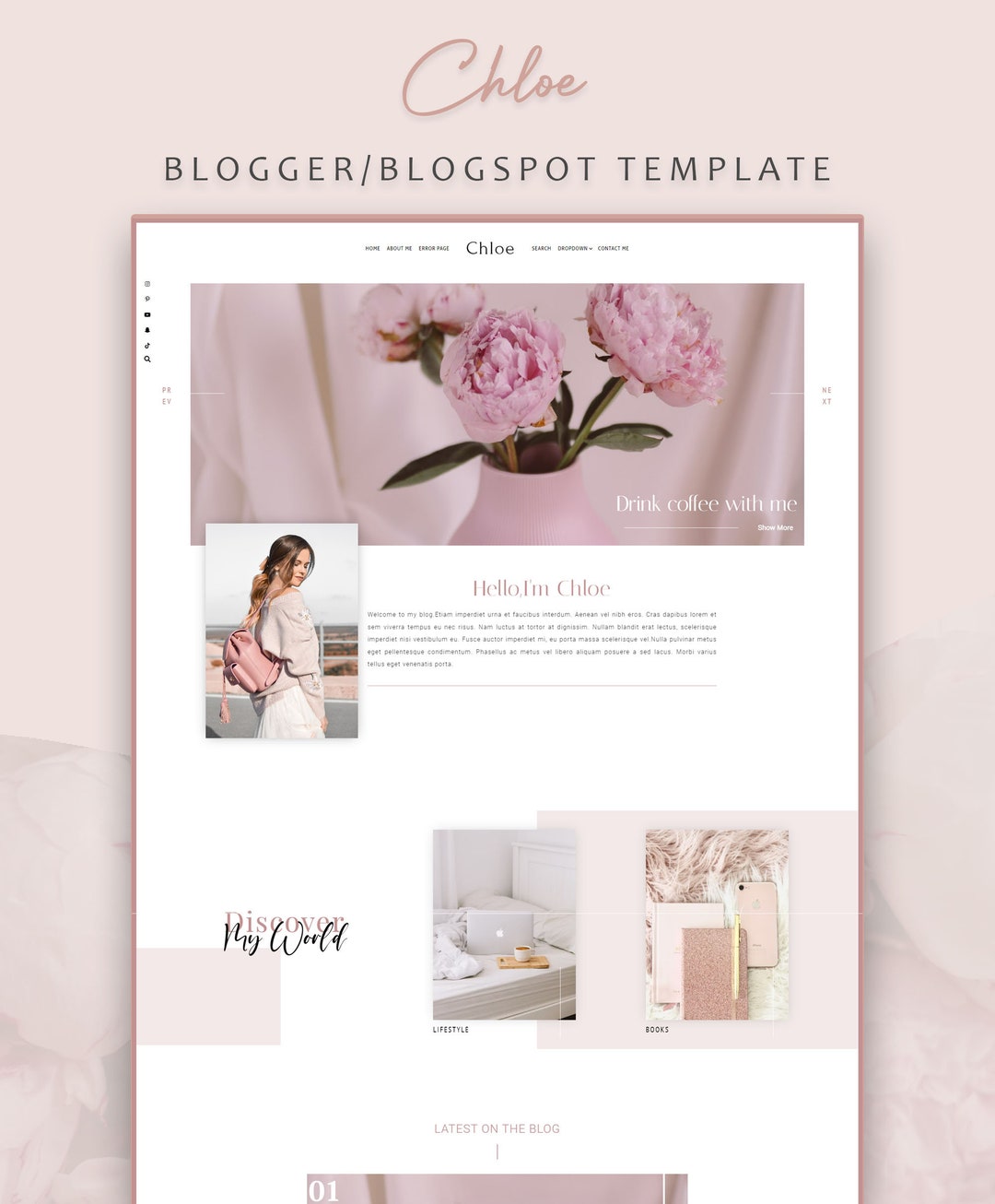 Chloe-responsive Blogger Template,blogger Template,responsive Template ...