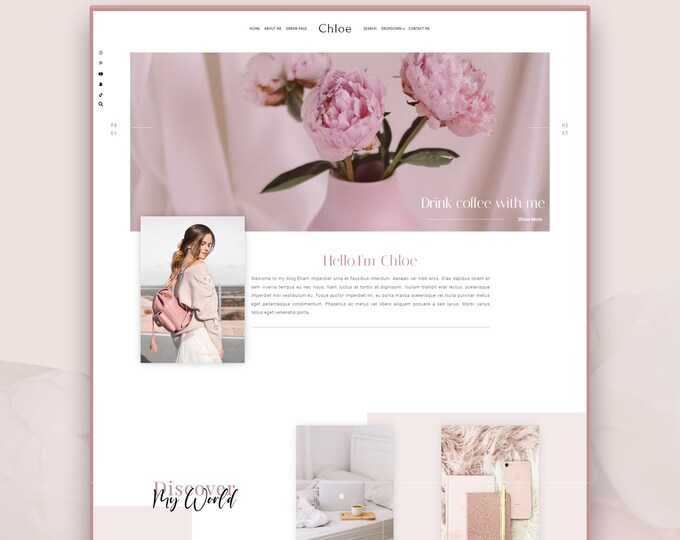 Sophie • Responsive Blogger Template, Feminine Premium Blogger Theme ...