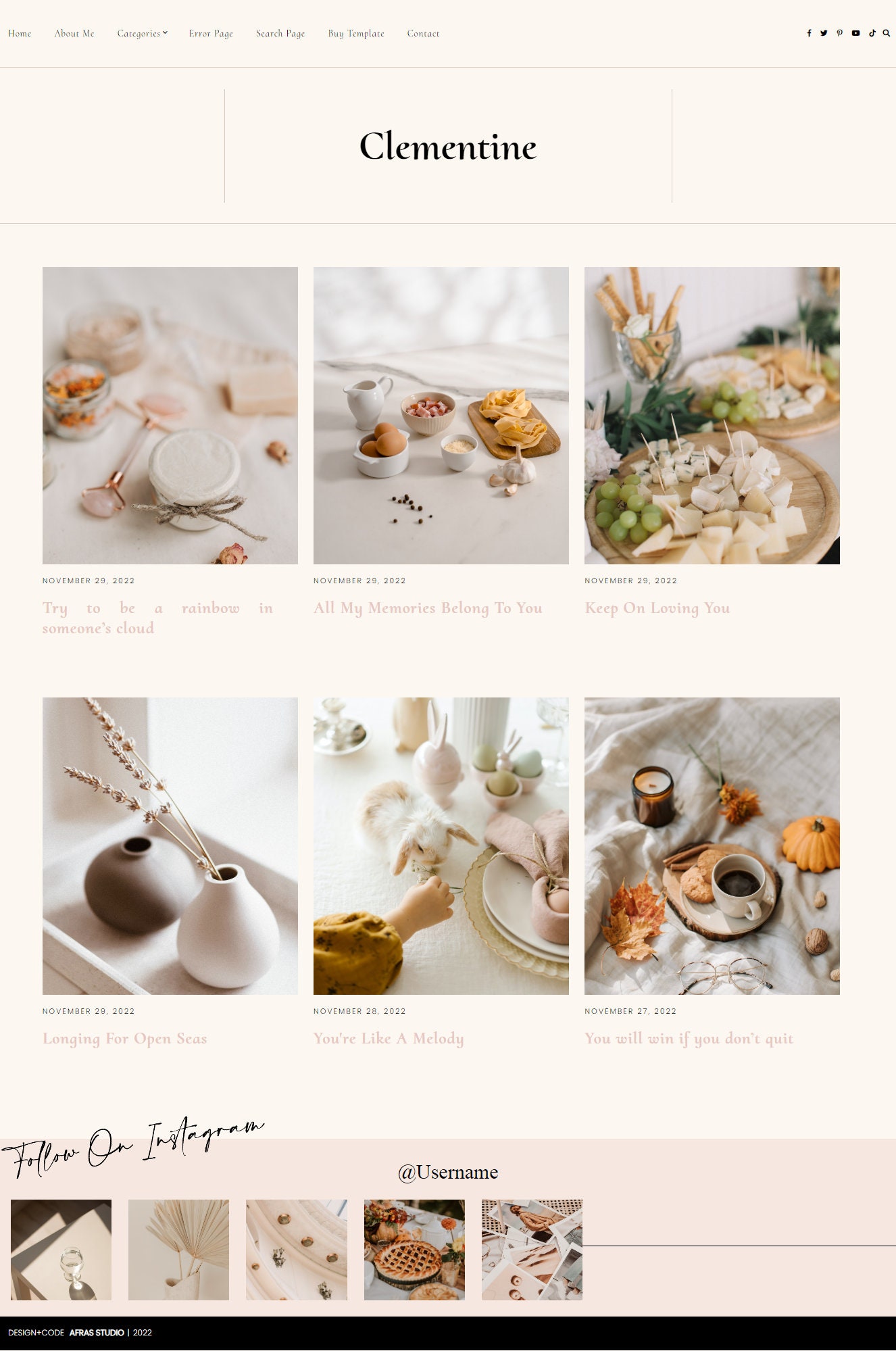 CLEMENTINE- Responsive Blogger Template,blogger Template,responsive ...