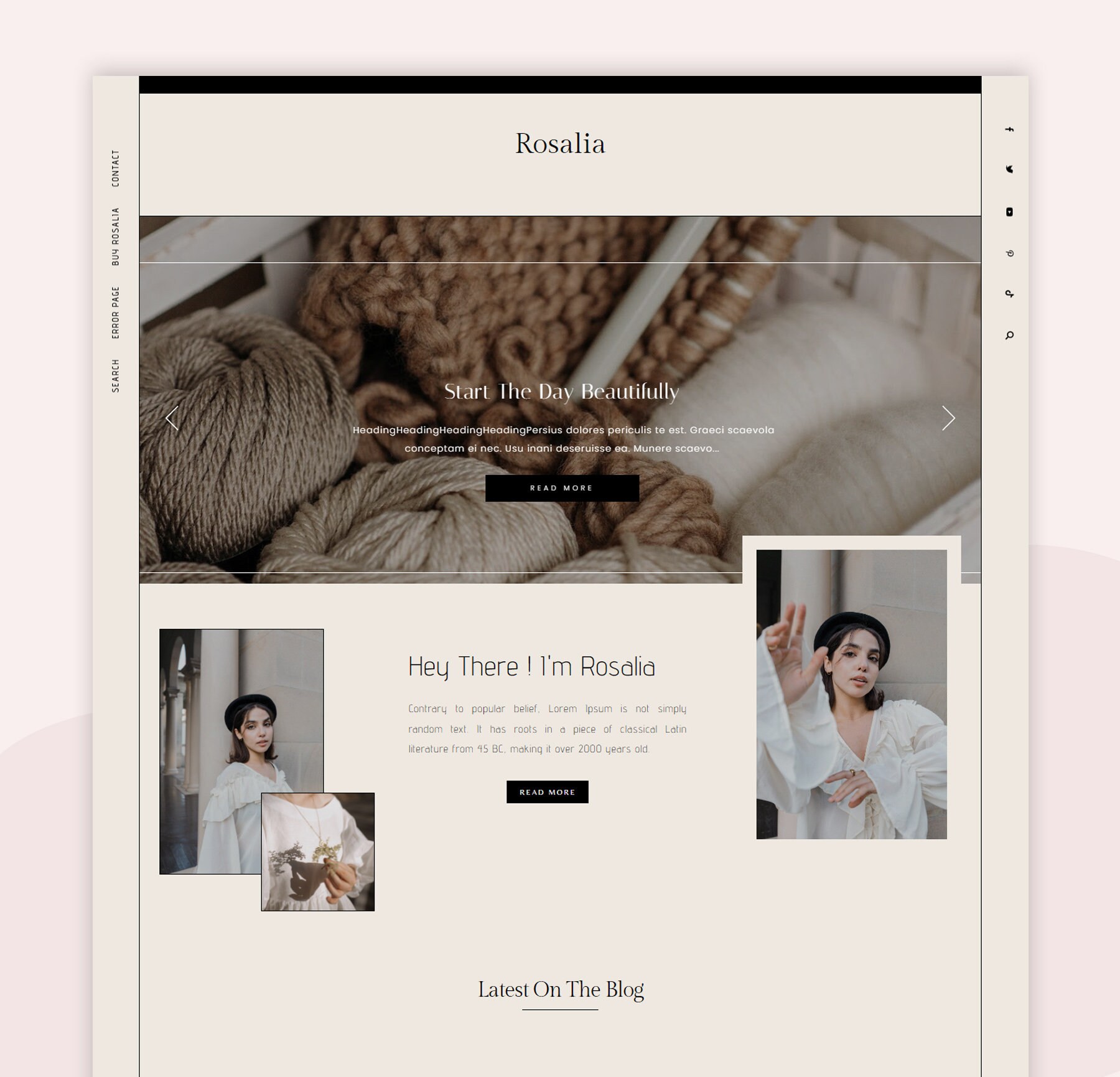 Rosalia Responsive Blogger Template, Modern Premium Blogger Template ...